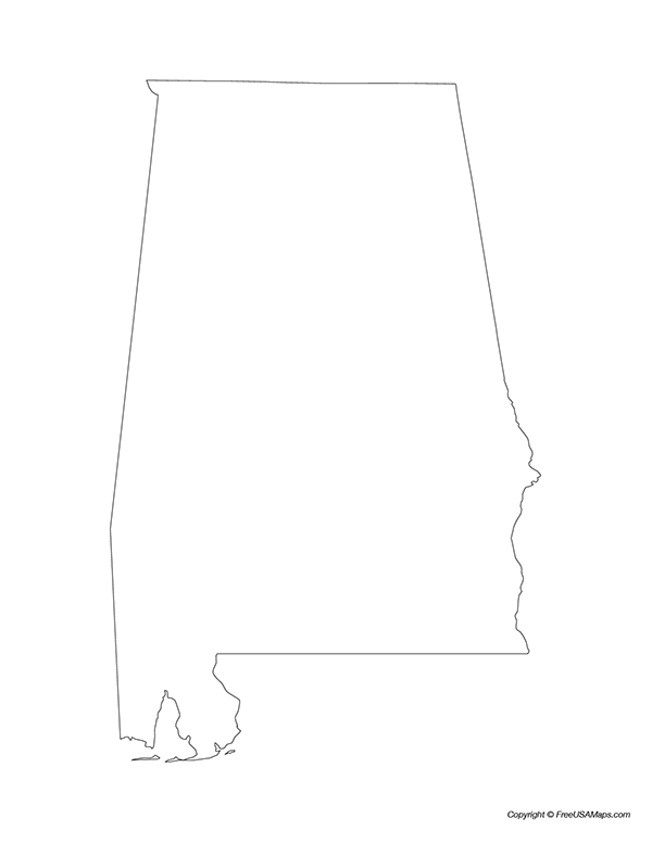 Printable Map of Alabama with Counties and Cities | Free USA Maps