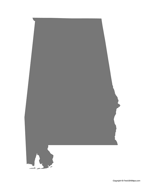 Printable Map of Alabama with Counties and Cities | Free USA Maps