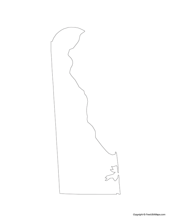 Free Printable State Maps of Delaware | Free USA Maps