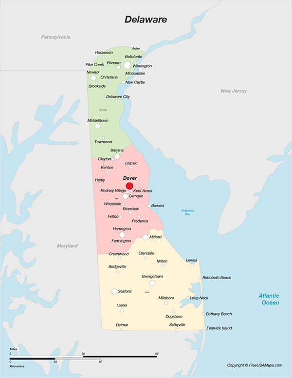 Free Maps of the United States, the 50 States and Territories | Free ...