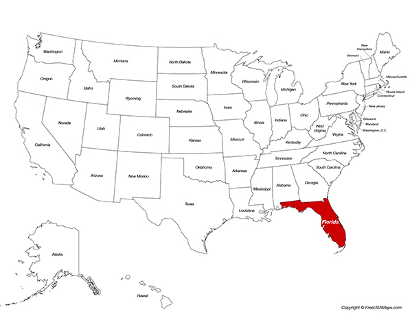 Printable Map of Florida with Cities | Free USA Maps
