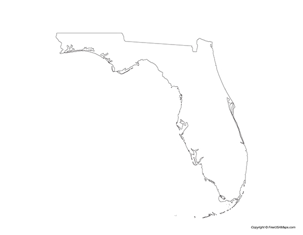 Free Printable State Maps of Florida | Free USA Maps