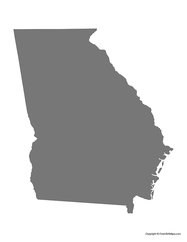 Free Printable State Maps of Georgia | Free USA Maps