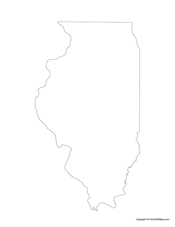 Free Printable State Maps of Illinois | Free USA Maps