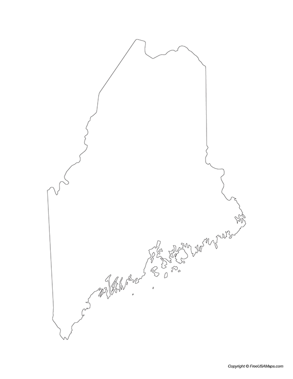 Free Printable State Maps of Maine | Free USA Maps