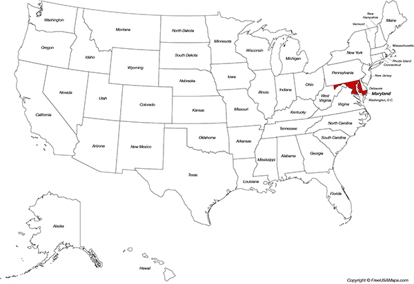 Printable Map of Maryland with Counties and Cities | Free USA Maps