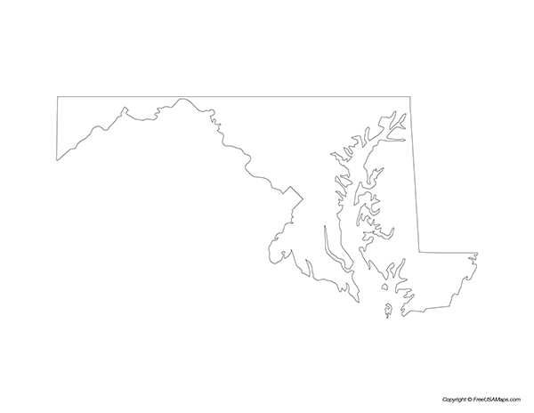 Printable Map of Maryland with Counties and Cities | Free USA Maps