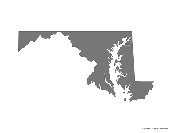 Printable Map of Maryland with Counties | Free USA Maps