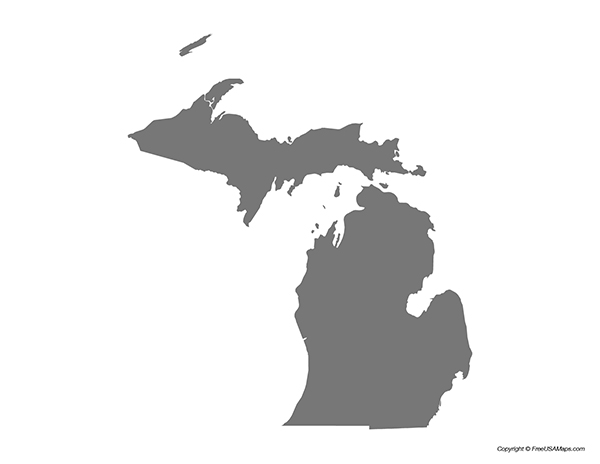 Free Printable State Maps of Michigan | Free USA Maps