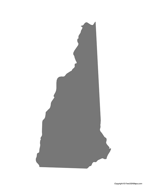 Printable Map of New Hampshire with Cities | Free USA Maps