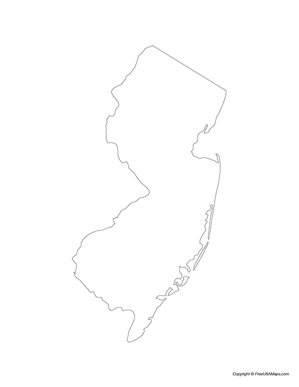 Free Printable State Maps of New Jersey | Free USA Maps