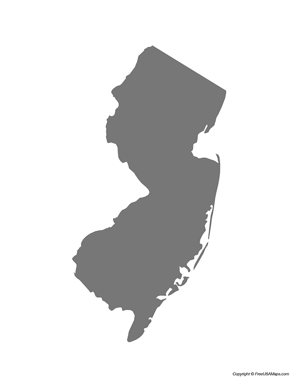 Free Printable State Maps of New Jersey | Free USA Maps