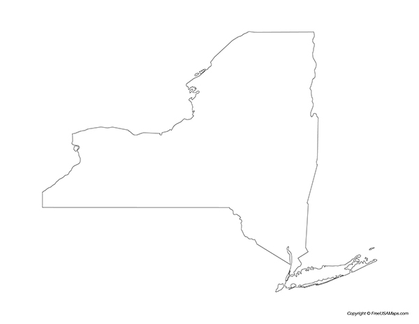 Free Printable State Maps of New York | Free USA Maps