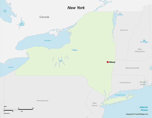 Free Printable State Maps of New York | Free USA Maps