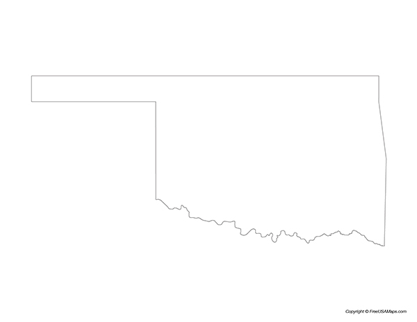 Printable Map of Oklahoma with Counties and Cities | Free USA Maps