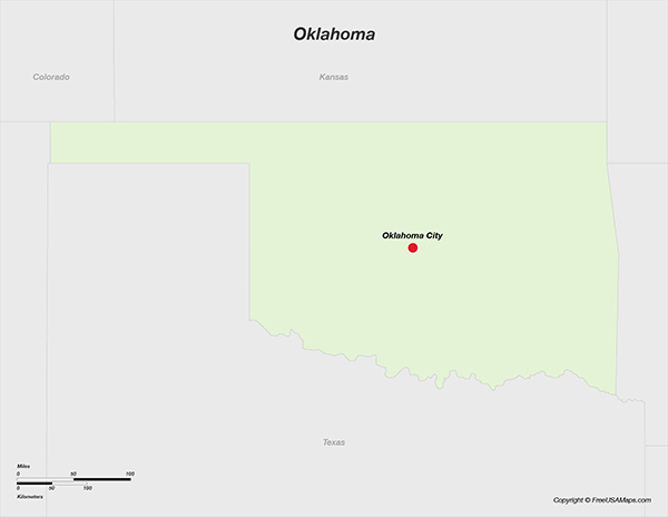 Printable Map of Oklahoma with Counties and Cities | Free USA Maps