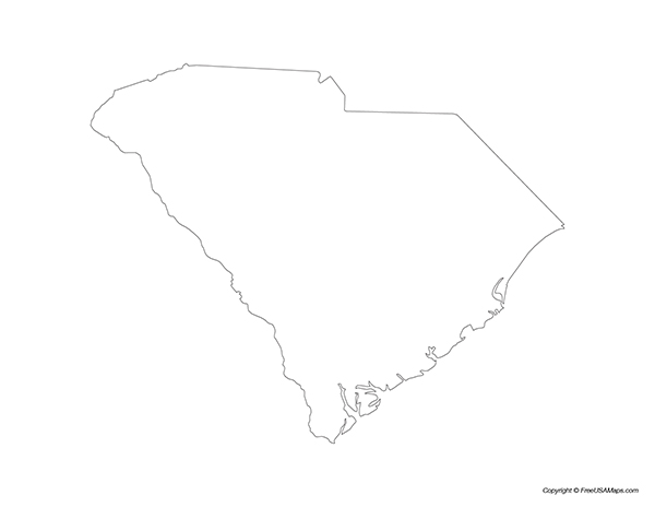 Printable Map of South Carolina with Counties and Cities | Free USA Maps