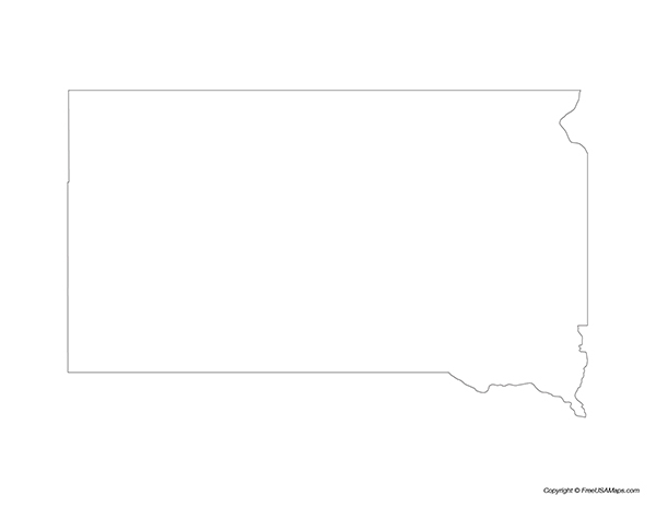 Printable Map of South Dakota with Cities | Free USA Maps