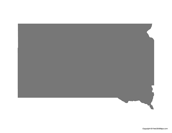 Free Printable State Maps of South Dakota | Free USA Maps