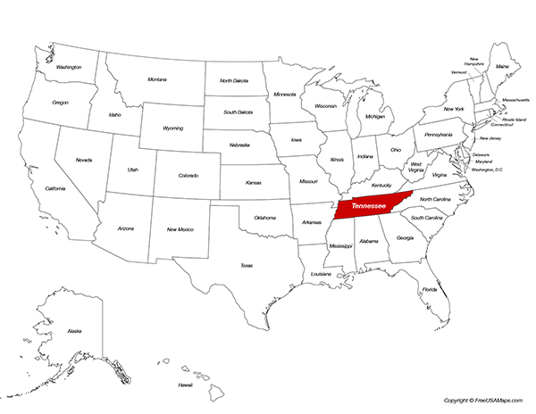 Free Printable State Maps of Tennessee | Free USA Maps