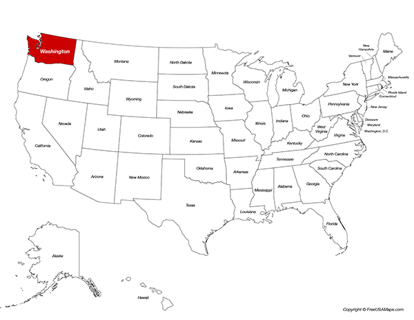Printable Map of Washington with Counties and Cities | Free USA Maps