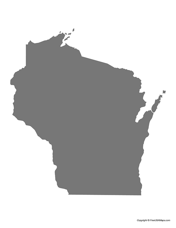 Free Printable State Maps of Wisconsin | Free USA Maps