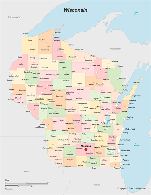 Free Maps of the United States, the 50 States and Territories | Free ...