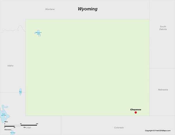 Printable Map of Wyoming with Cities | Free USA Maps
